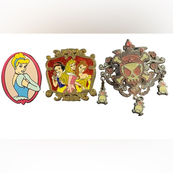 Disney | Other | Disney Collector Trading Pins Disney Princesses Skull ...